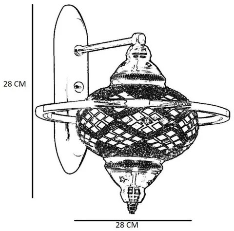 Nástěnné svítidlo YENI 1xE27/40W/230V bronzová