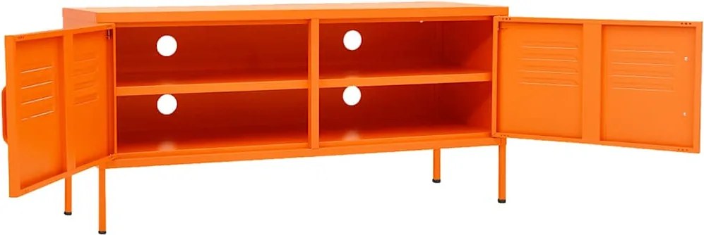 TV skříňka oranžová 105 x 35 x 50 cm ocel 336228