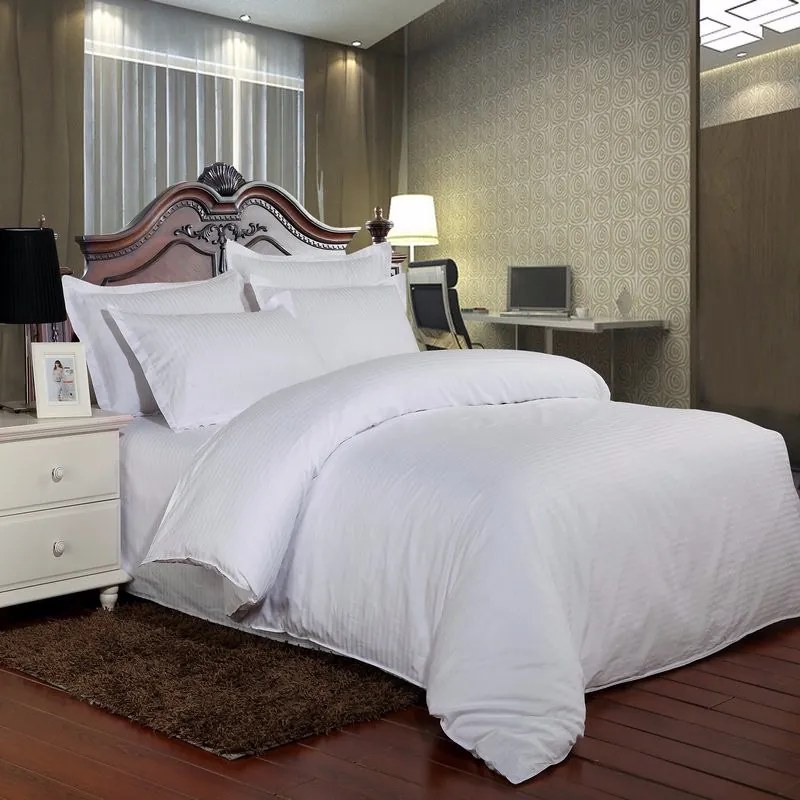3 dílné Povlečení damaškové Hotel bílé 200x140cm+90x70cm+45x45cm TiaHome