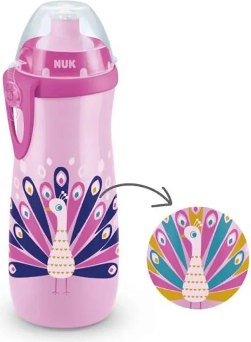 Dětská láhev NUK Sports Cup Disney Peacock 450 ml