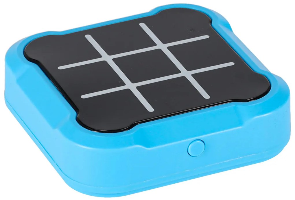 Creative Corner Kruhový kříž křížová elektronická logická hra tic tac toe přenosná konzole modrá