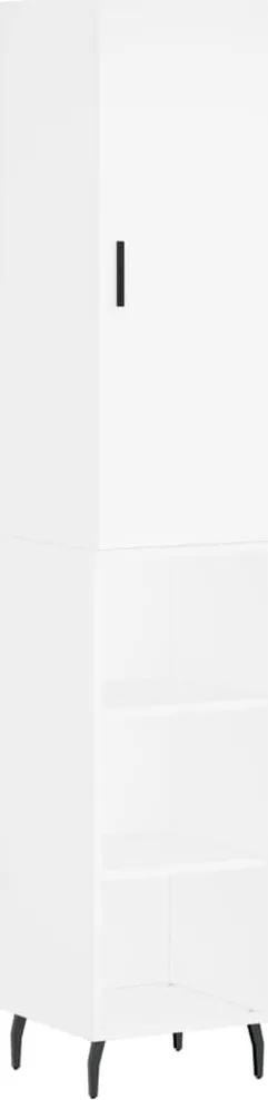 vidaXL Skříň highboard 34,5 x 34 x 180 cm kompozitní dřevo [3198993] Barva: Bílá