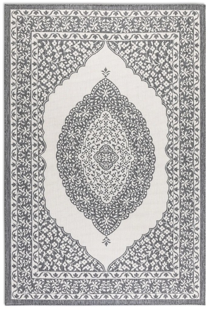 ELLE Decoration, Kusový koberec Gemini 106023 Silver z kolekce Elle – na ven i na doma, 200x290, šedá, chodba / předsíň