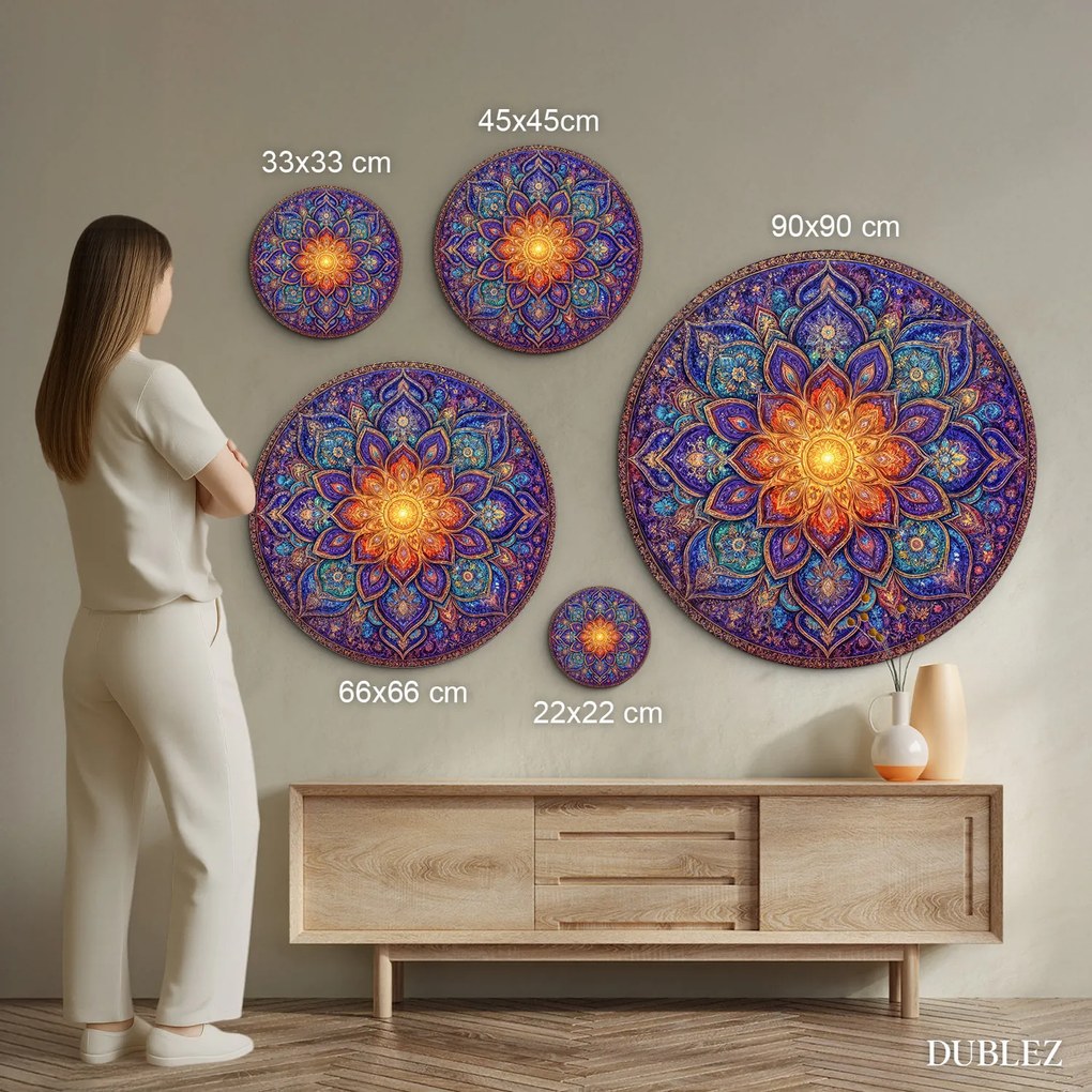 DUBLEZ | Dřevěný obraz - Mandala Magic | UV tisk, Premium