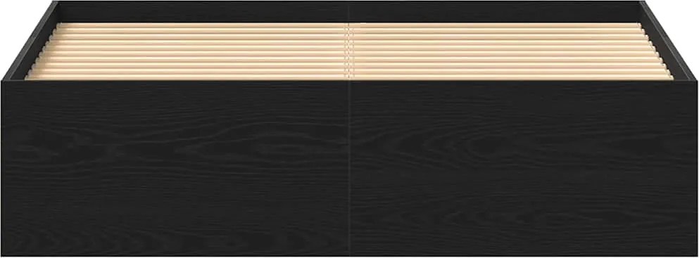 Rám postele bez matrace černý dub 120x200 cm kompozitní dřevo 3329332