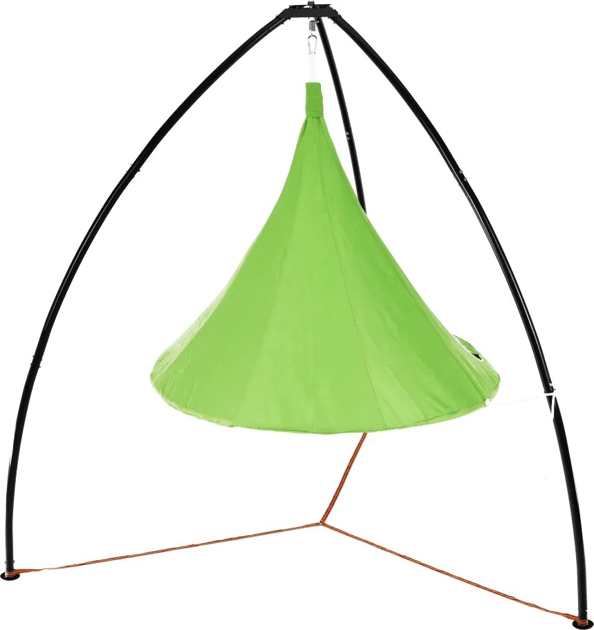 Závěsné houpací křeslo, zelená, KLORIN NEW KLASIK CACOON HAMMOCK