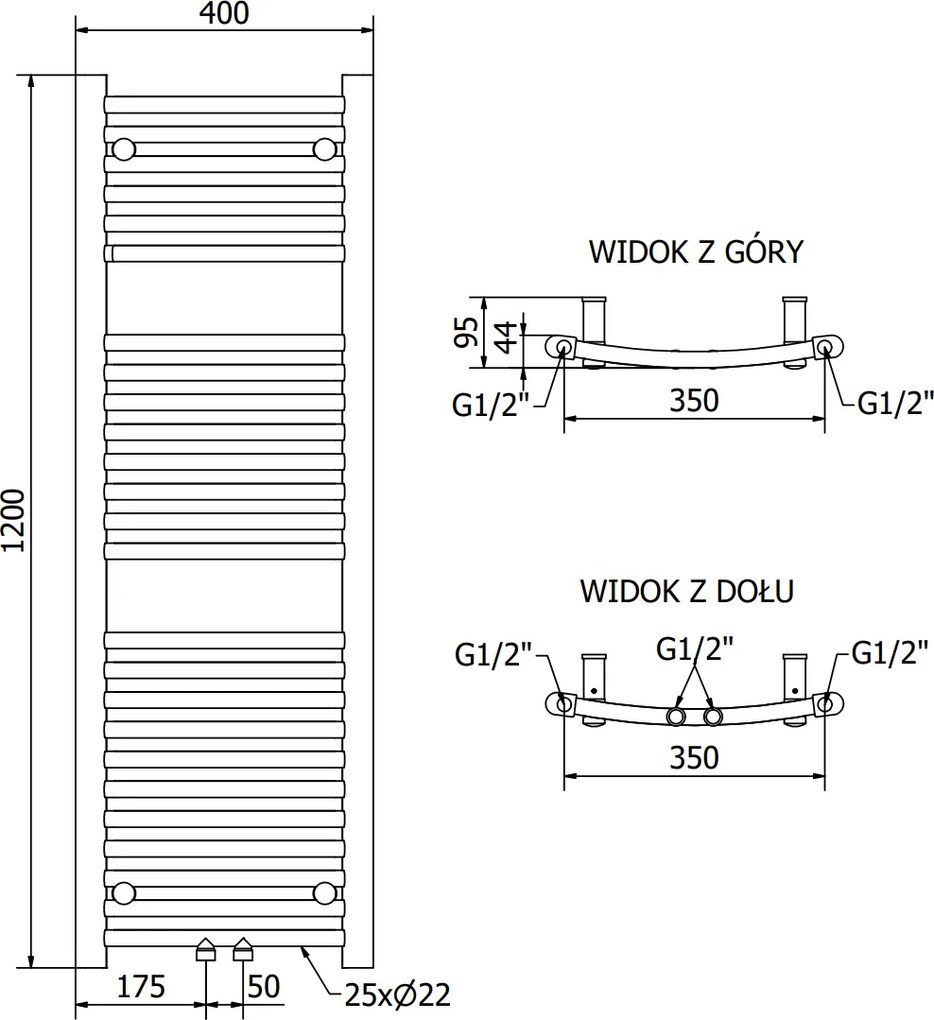 Mexen Ares, elektrické topné těleso 1200x400 mm + topná tyč 600 W, bílá, W102-1200-400-2600-20