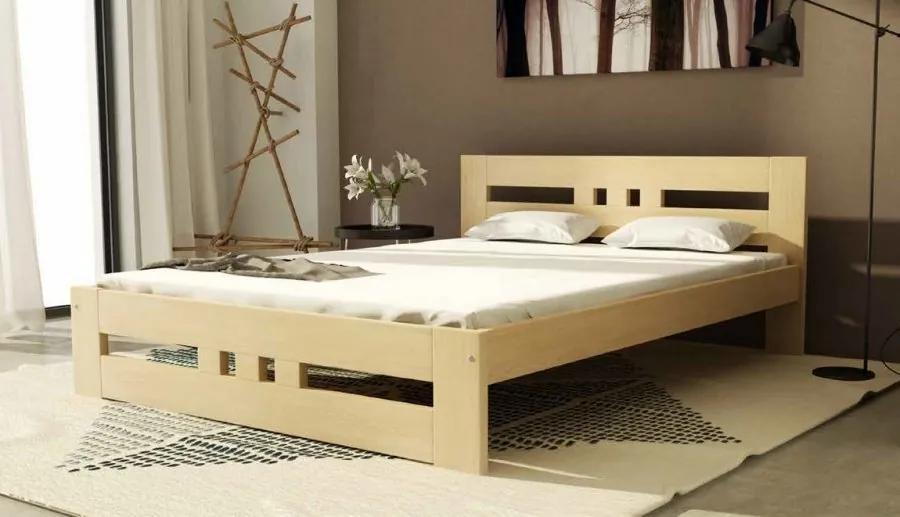 Casarredo - Komfort nábytek Masivní postel MELIKA 140x200, výběr moření | barva: dol borovice natural