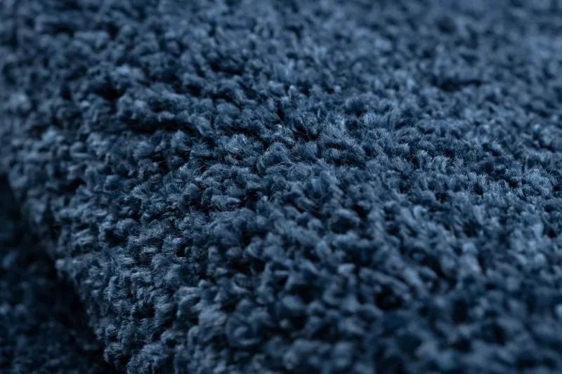 Dywany Łuszczów, Kusový koberec Berber 9000 navy kruh, 120x120 (průměr) kruh, modrá, obývací pokoj