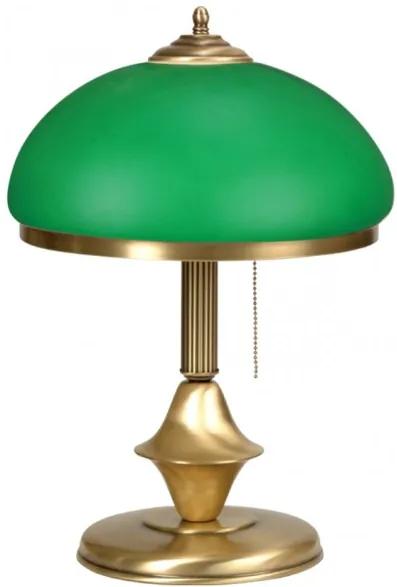 Mosazná stolní lampička 0009 zelená (Solar)