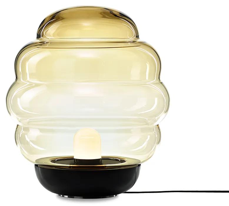 Bomma Luxusní stojací lampa Blimp large, ø 60 cm Barva skla: černá montura, čiré sklo