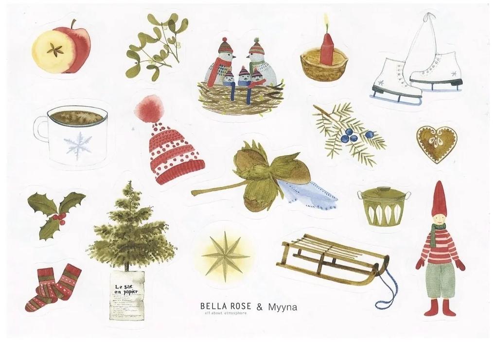 Bella Rose Samolepky Vánoční Hygge Manifest (limitovaná edice), multi barva, papír