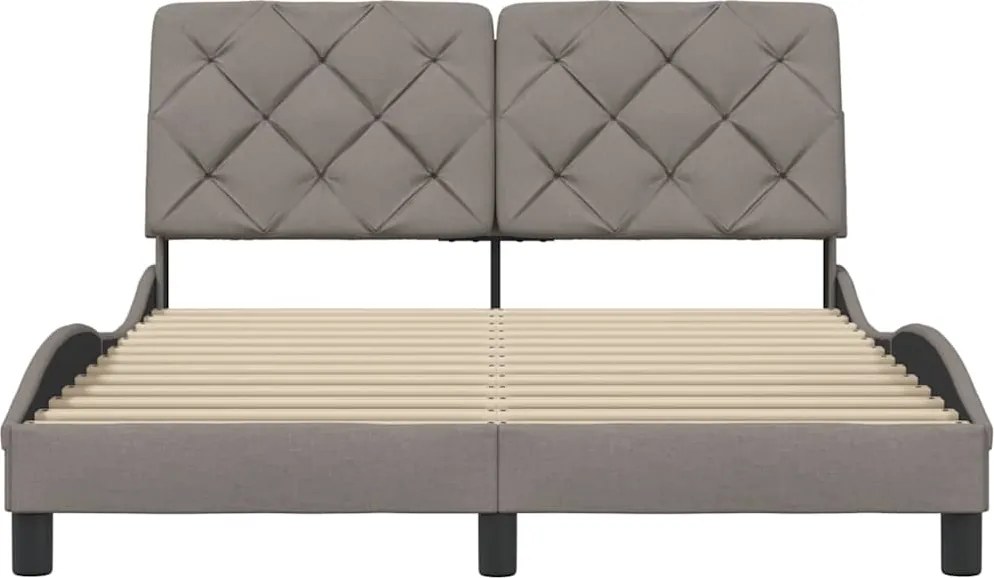 Rám postele bez matrace taupe 140 x 190 cm textil 3310598