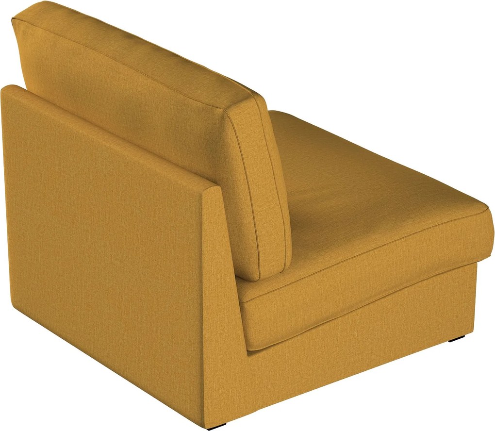 Potah na neskládací křeslo IKEA Kivik barva žlutá látka pletený vzor