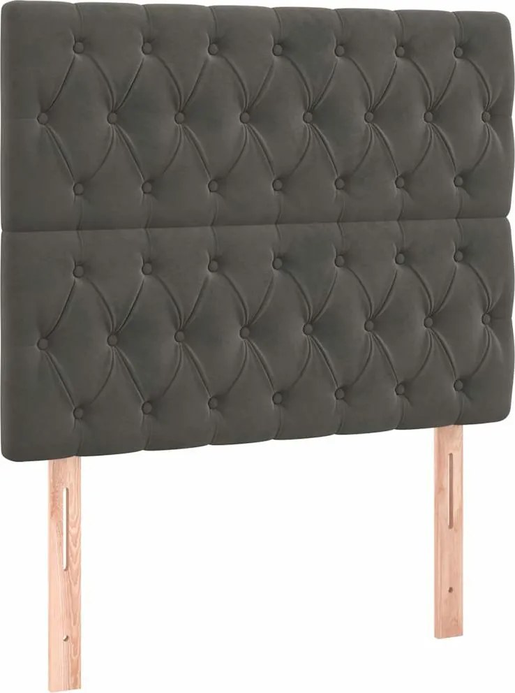 Box spring postel s matrací tmavě šedá 90x190 cm samet 3132832