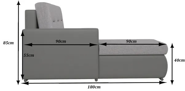 Eltapmeble Rohová sedací souprava Ottavio - Berlin 03 / Soft 66 (barva potahu) - pravá