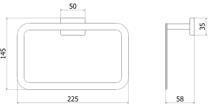 Mexen Arno, prstenový věšák na ručník, měděná matná, 7020732-65