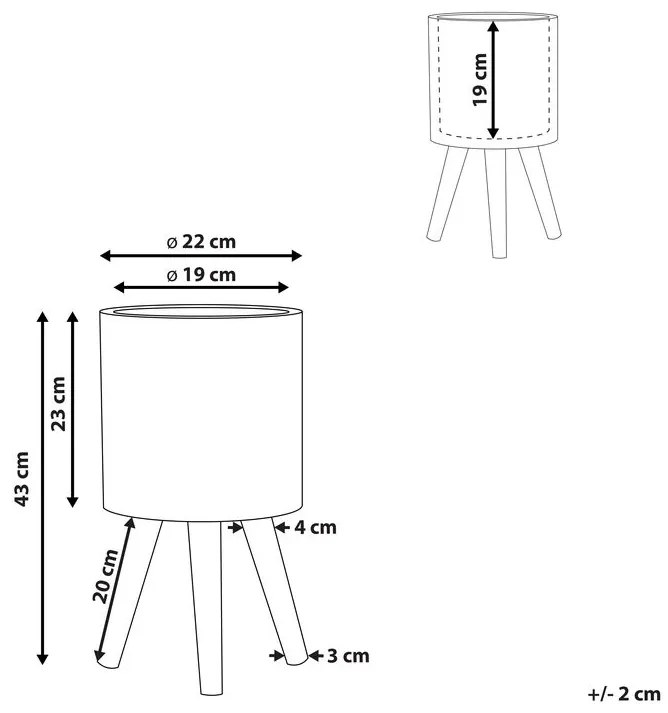 Stojan na květiny se sloním motivem ⌀ 19 cm KOTTES Beliani