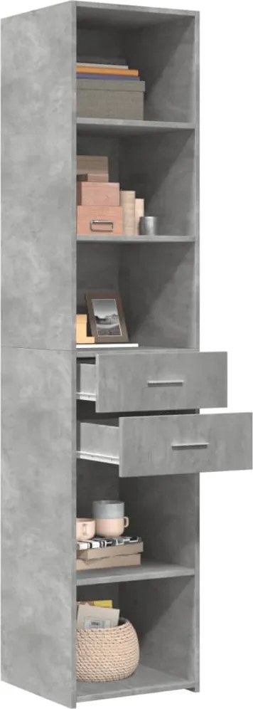 Skříň highboard betonově šedá 40x42,5x185 cm kompozitní dřevo 3281444