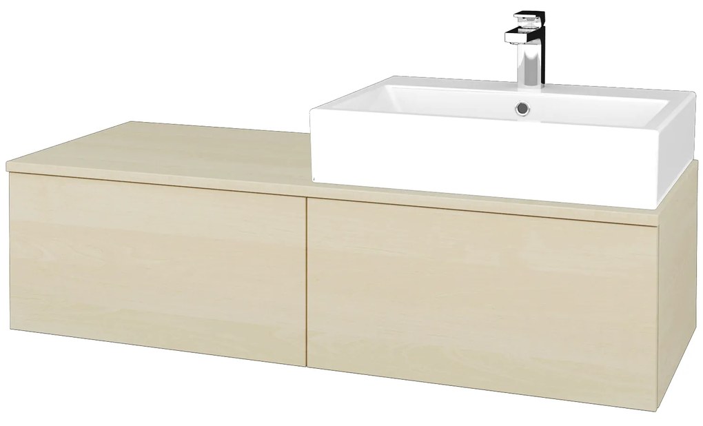 Dřevojas Koupelnová skříňka MODULE SZZ12 120 Varianta: N01 Bílá lesk / IND Individual / Levé