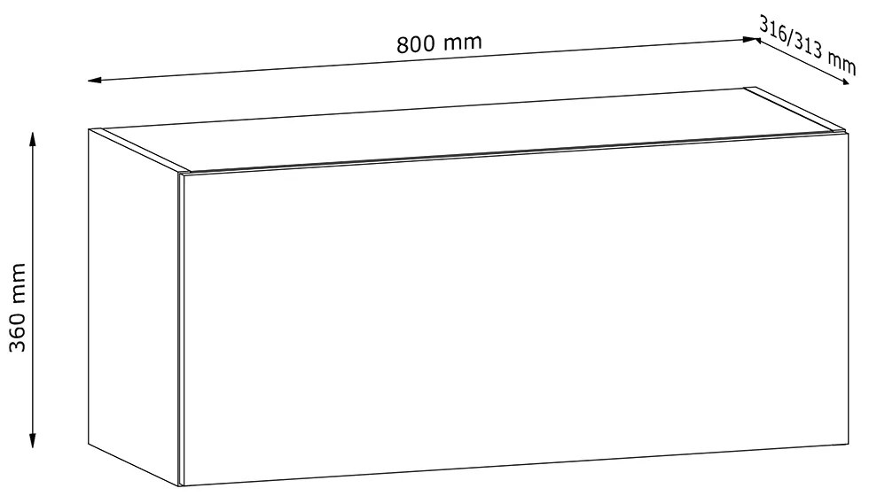 LANGEN au | horní skříňka G80K | s úchytem | artisan