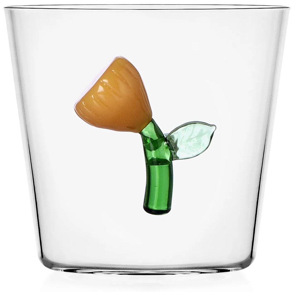 Ichendorf Milano designové sklenice na vodu Botanica Tumbler Amber Flower