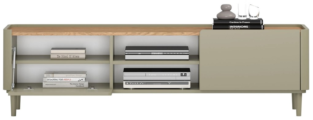 TV stolek Elivo 170 cm na nožkách - eukalyptus / dub baltic dune