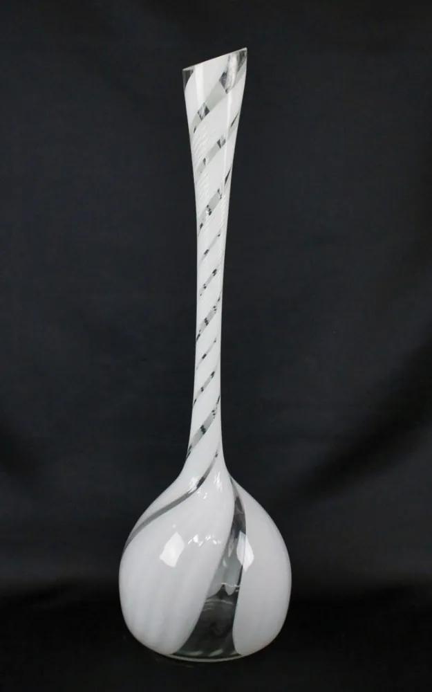 Váza designová Kužel velký spirála bílá 90cm