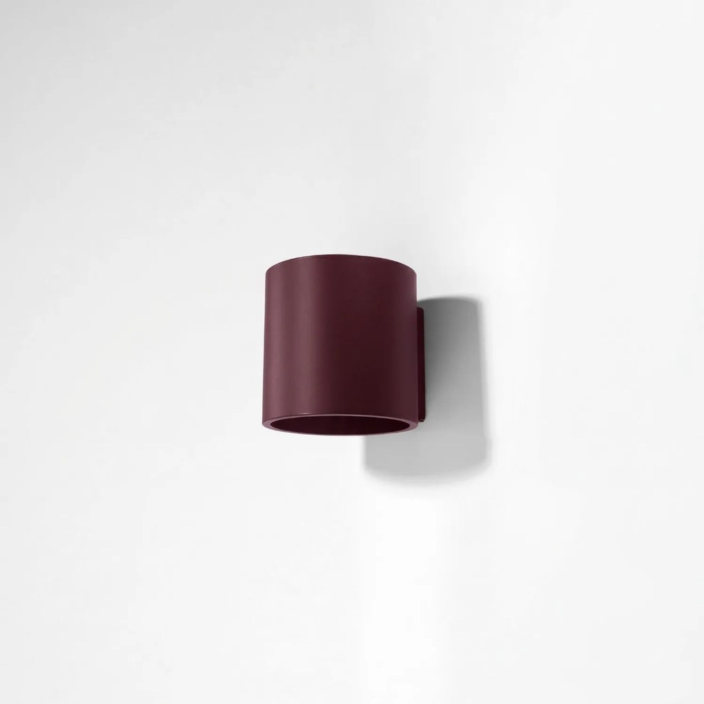 Sollux Lighting Nástěnné svítidlo ORBIS 1 bordó