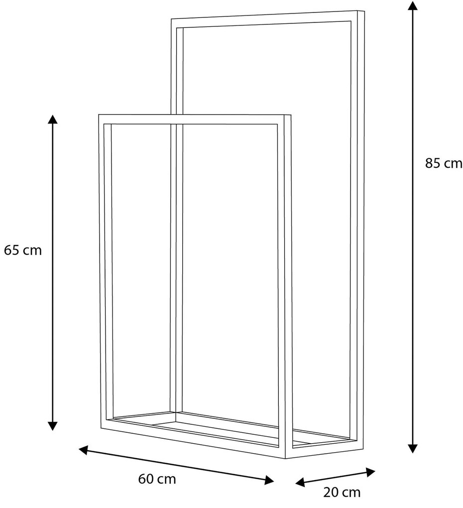 Stojan na ručníky TOWEL 2 černý KS-10/85x60x20 cm