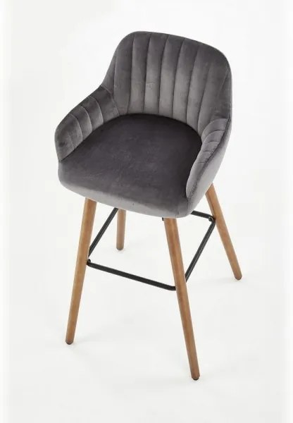 Barová židle Alessia / tmavě šedá