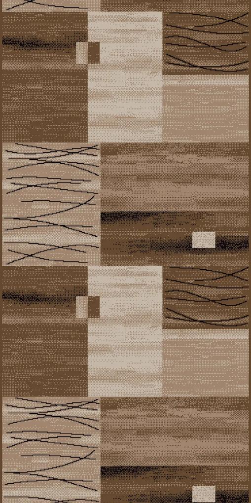 KARAT Běhounový hnědý koberec Luna 1805-12 Šířka: 80 cm