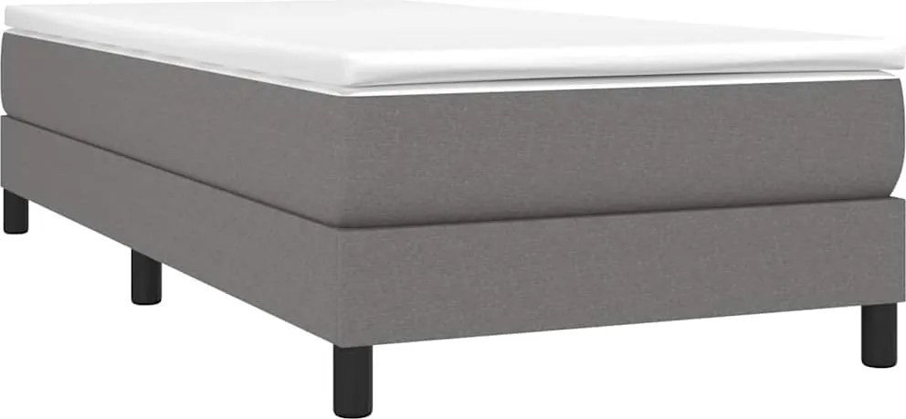 Rám postele s boxspringem tmavě šedá 90 x 190 cm textil 3120477