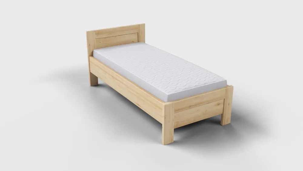 Ekointerier Šiva 96 postel - buk průběžný Moření: č. 10 - bílá, Rozměr: 120 x 200 cm