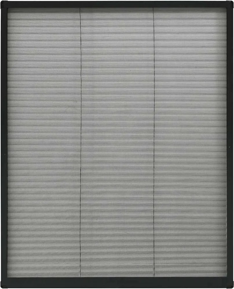 Plisovaná okenní síť proti hmyzu hliník antracitová 80 x 100 cm 148664