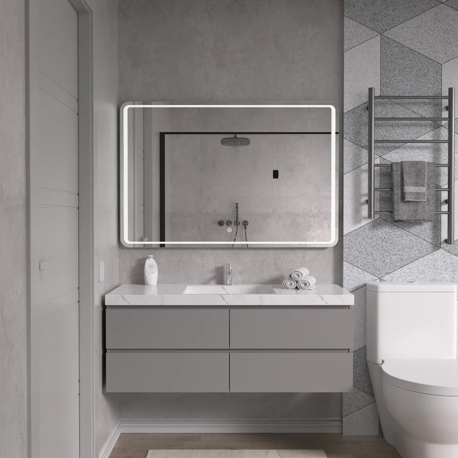 Erga Mia, LED zrcadlo 120x80cm, 3105 lm, 6500K, přední/zadní osvětlení, ERG-V01-117-1280-00