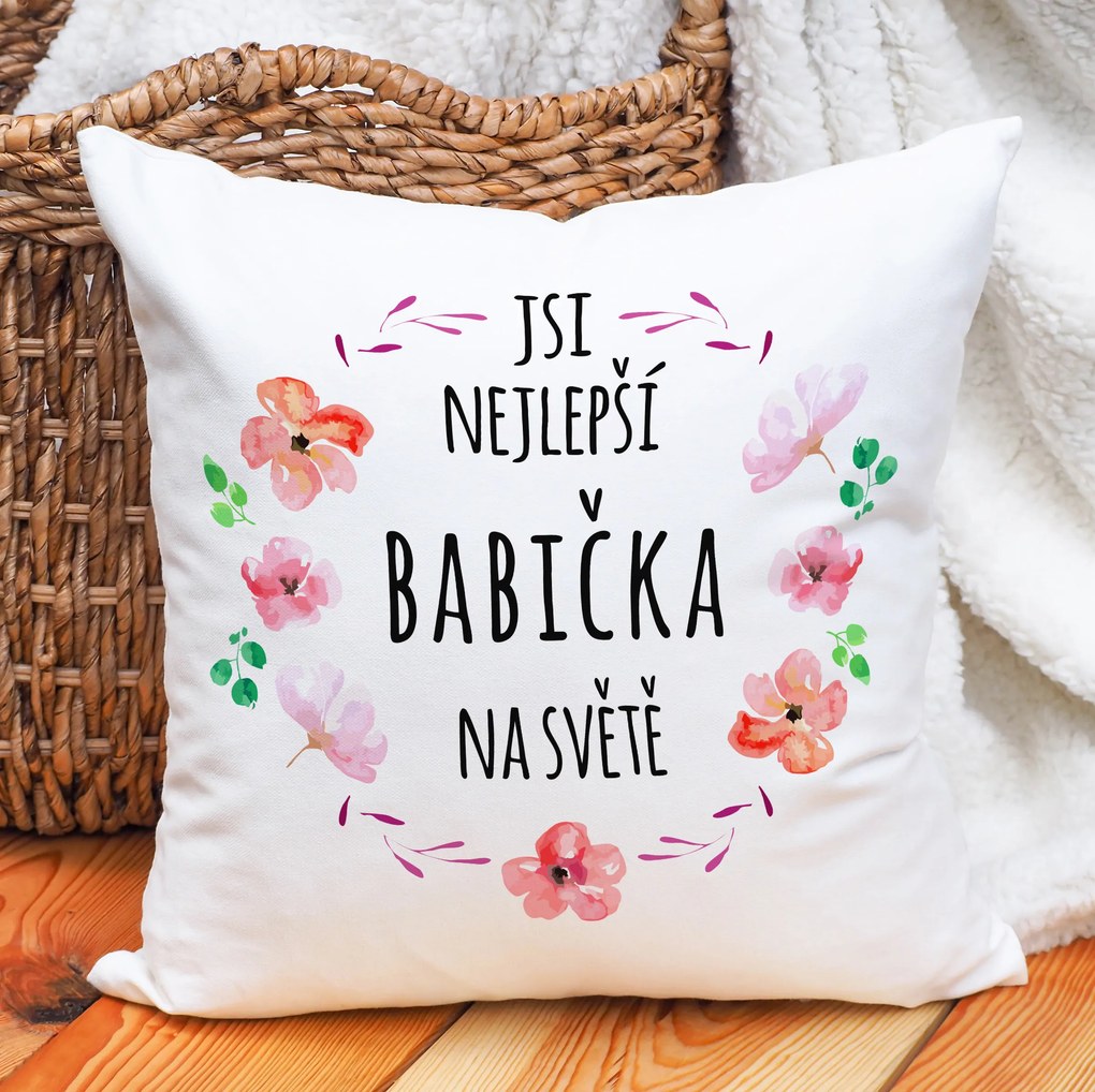 Ahome Ahome CZ Polštář Nejlepší babička 37 x 37 cm