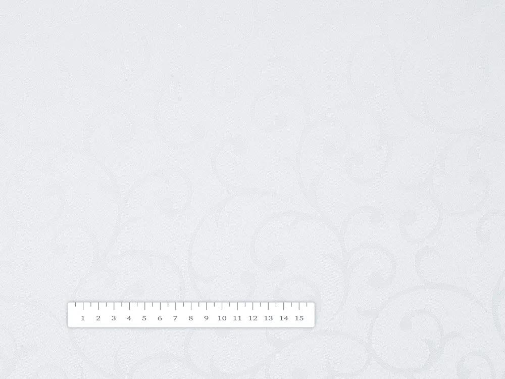 Biante Dekorační povlak na polštář TF-040 Zámecký vzor - studená bílá 50 x 50 cm