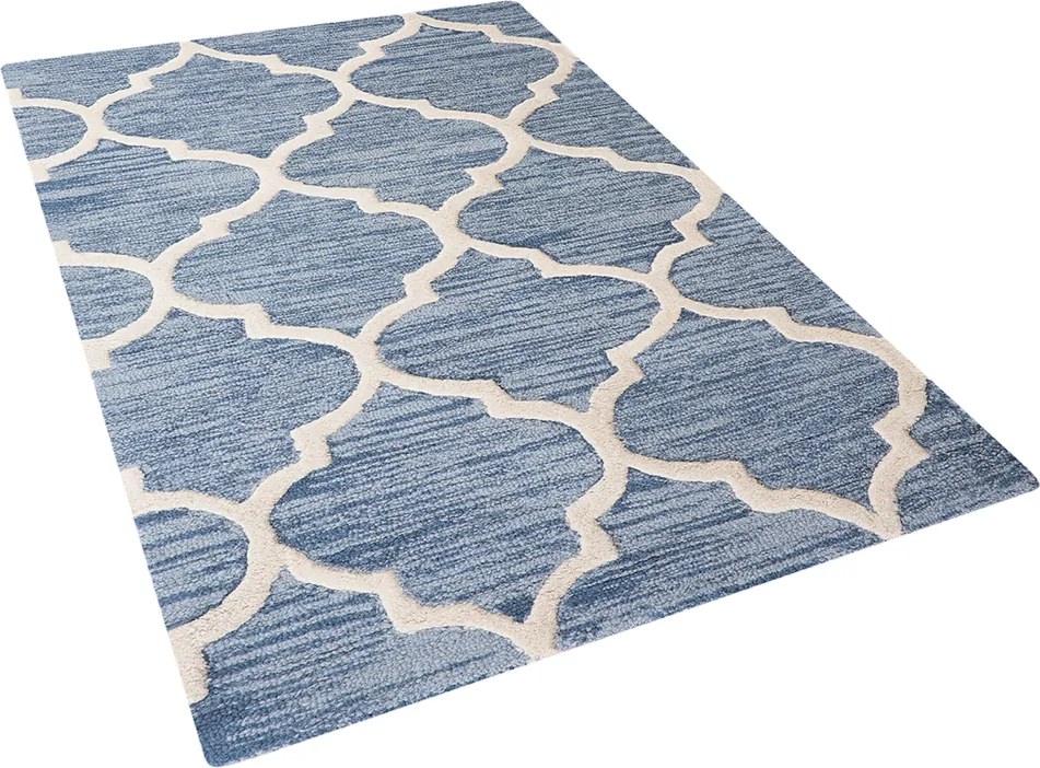 Světle modrý bavlněný koberec 80x150 cm - YALOVA