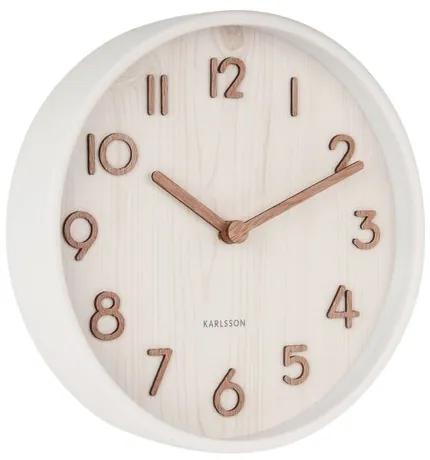 Karlsson 5808WH Designové nástěnné hodiny pr. 22 cm