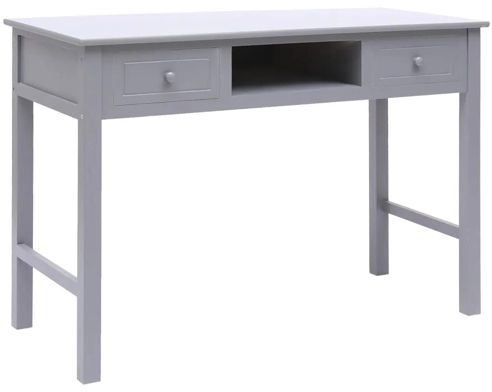 Psací stůl šedý 110 x 45 x 76 cm dřevo