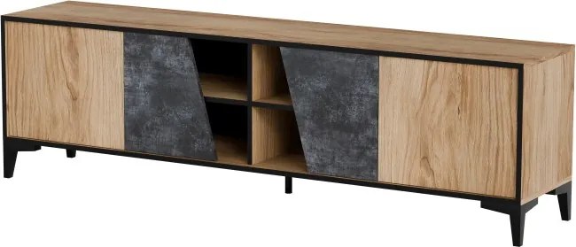 TV stolek OVO 180 cm šedý beton/dub antický