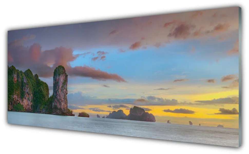 Plexisklo-obraz Moře Hory Krajina 125x50 cm