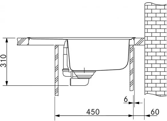 Franke Basis BFG611-62 Granitový dřez, s odkapem oboustranné provedení, 62x50cm, onyx 114.0285.105