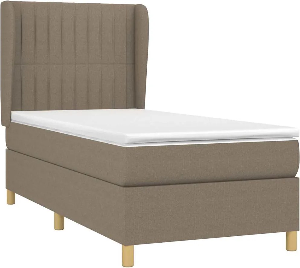 Box spring postel s matrací taupe 80x200 cm textil 3128641