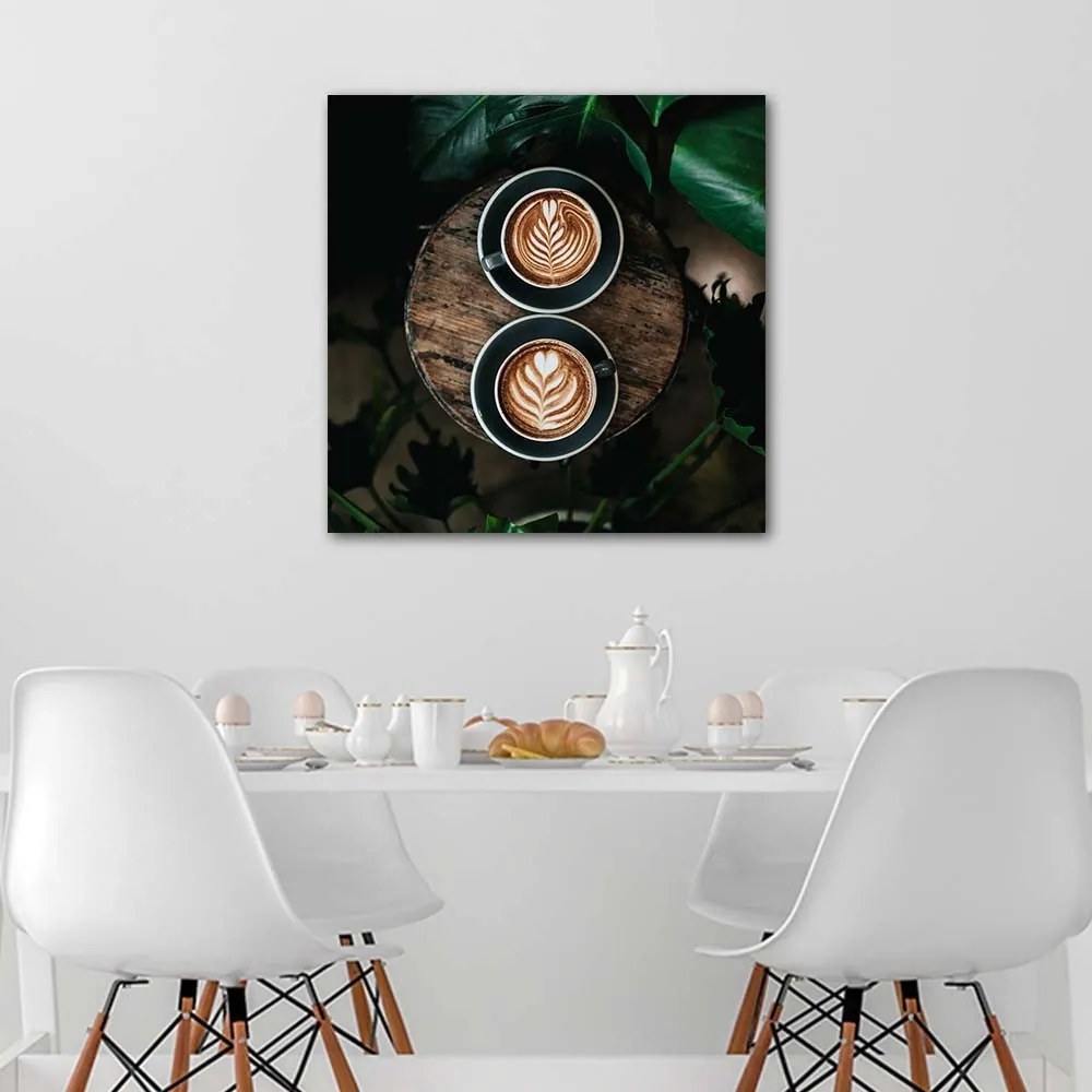 Gario Obraz na plátně Káva latte Rozměry: 30 x 30 cm