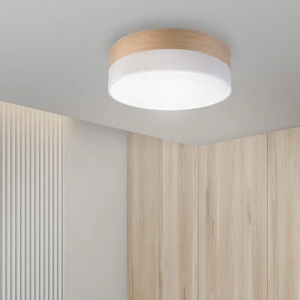 LED Stropní svítidlo SIRJA WOOD LED/36W/230V pr. 45 cm bílá/dub