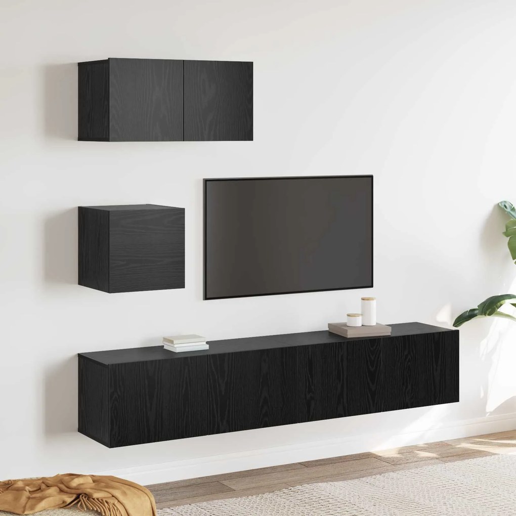 Sestava TV skříněk 3 ks Černý dub Kompozitní dřevo 3393139