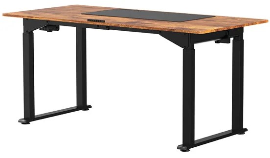 Lama Plus Elektricky výškově nastavitelný stůl UPLIFT — 160 cm, hnědá / černá