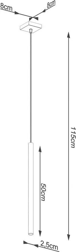Kovové závěsné svítidlo ve zlaté barvě Fideus – Sollux